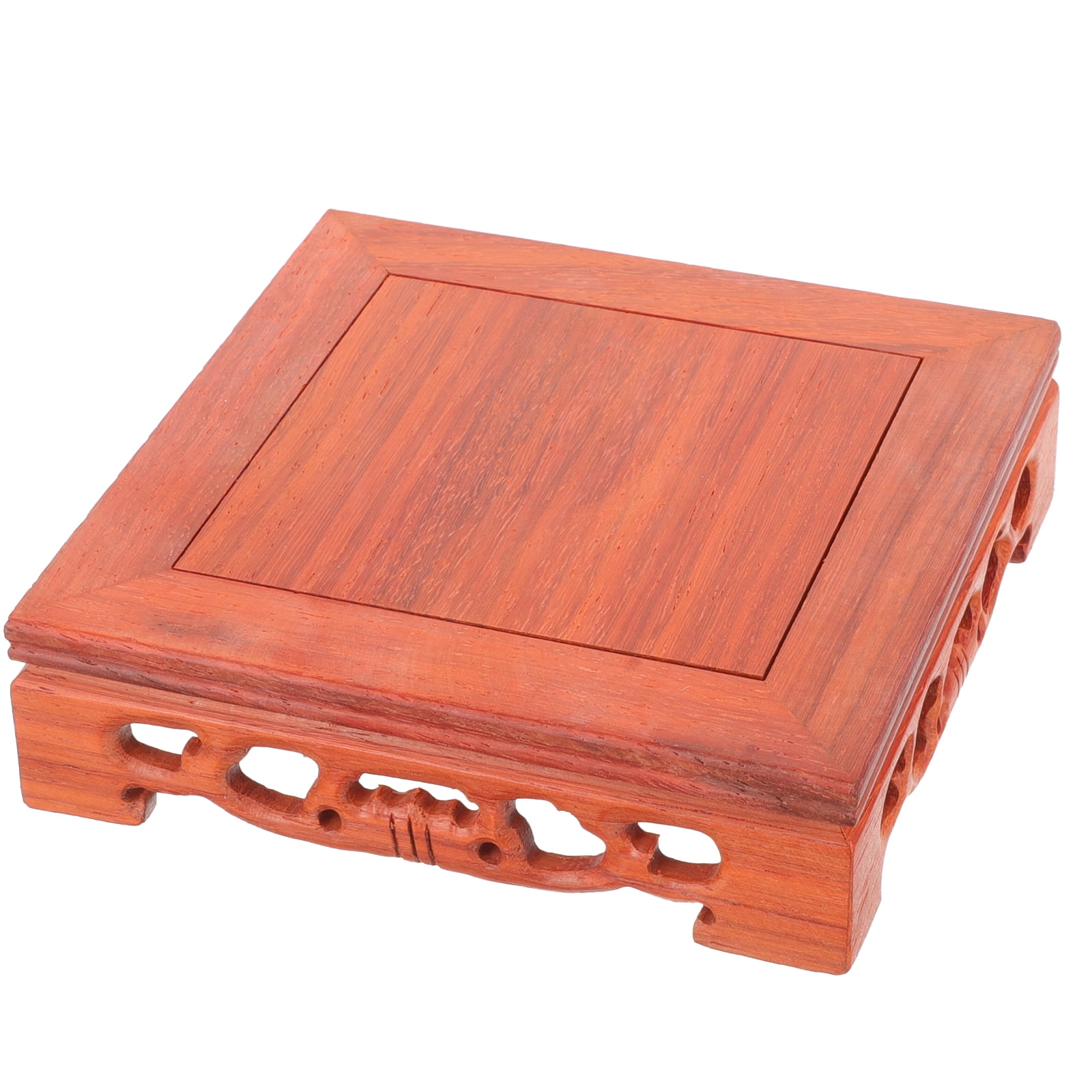 Vase Ornament Base Solid Wood Teapot Display Shelves Wooden Stand Home ...