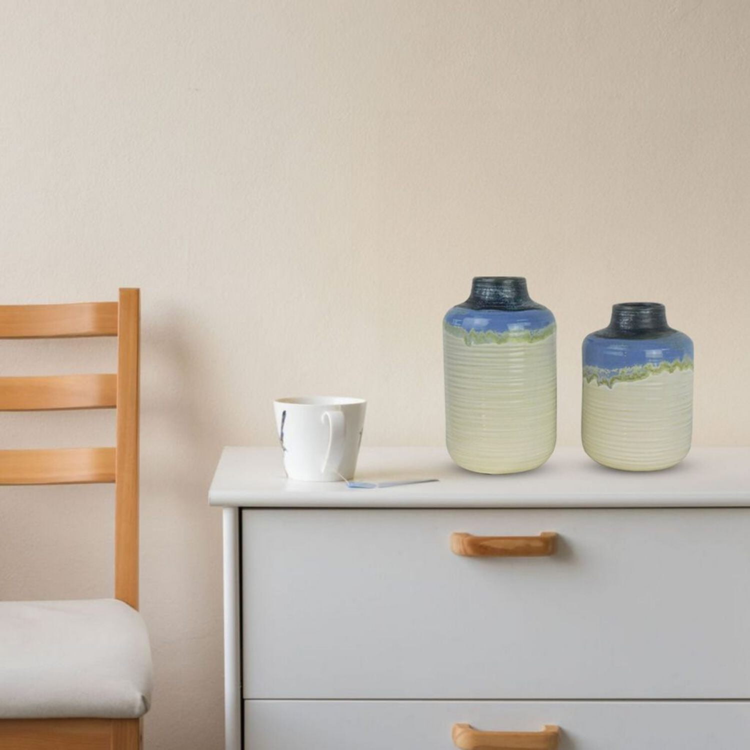 Vase-Set of 2-Rustic-Earthy-Pottery-Home Decor-Home Accent-Gift ...