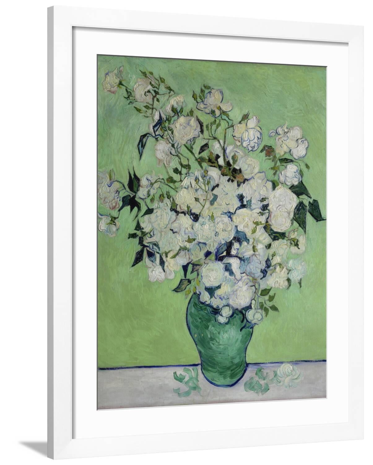Art.com Vase with White Roses, 1890 Giclee Print by Vincent van Gogh ...