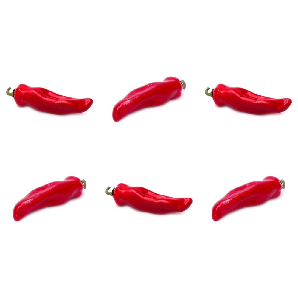 Vasefill 6-Pack Artificial Chili Green 5-inch Decorative Chilies ...