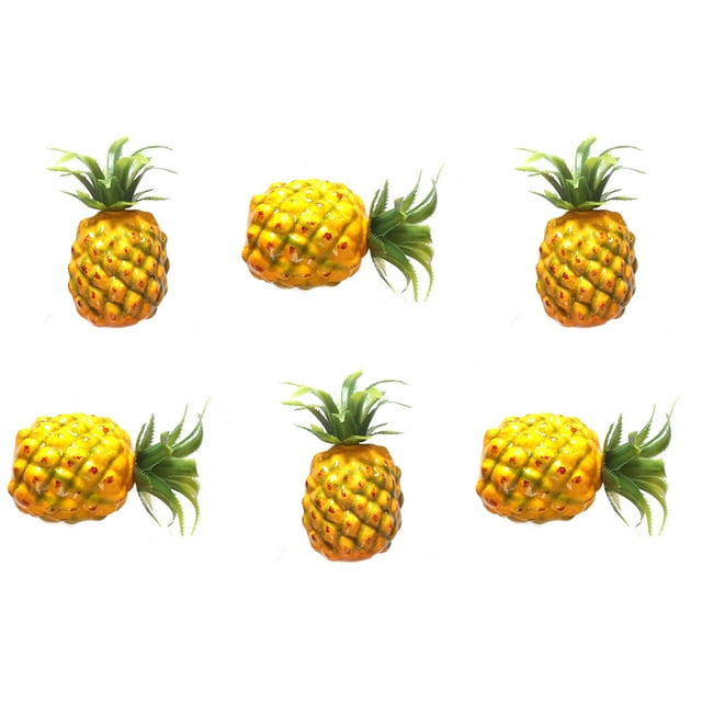 Vasefill 6-Pack Artificial Mini Pineapple Yellow Green Pineapples Fruit ...