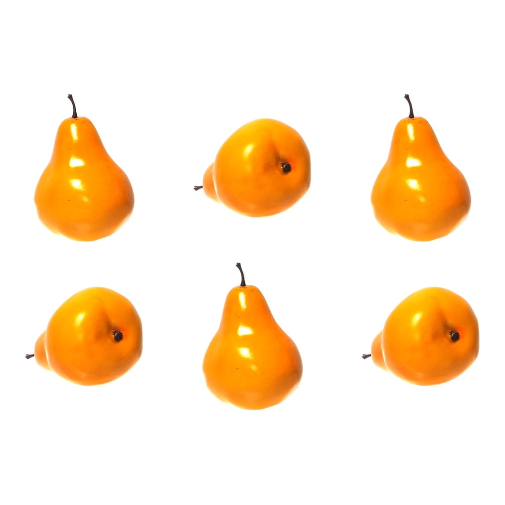Vasefill 6-Pack Artificial Pear Yellow Pears Fruit Six Pieces Faux Fake ...