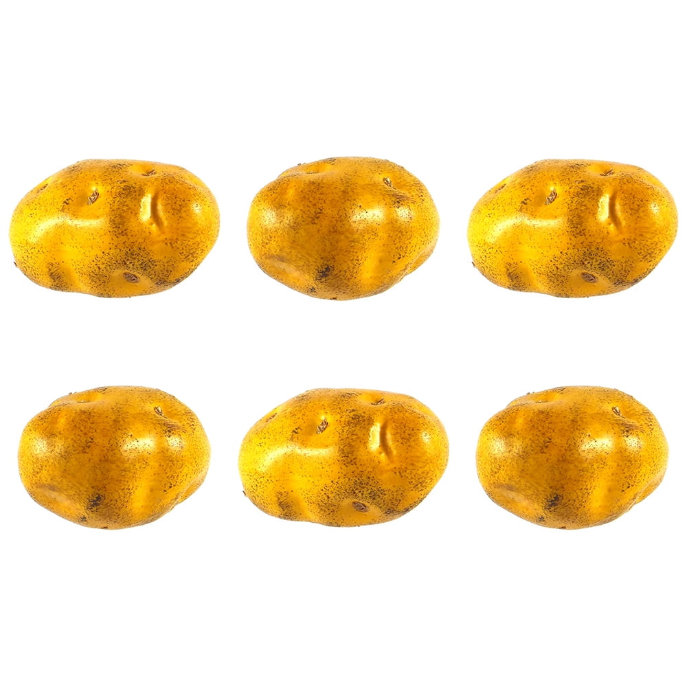 Vasefill 6-Pack Artificial Potato Yellow Decorative Vegetable Fruit ...