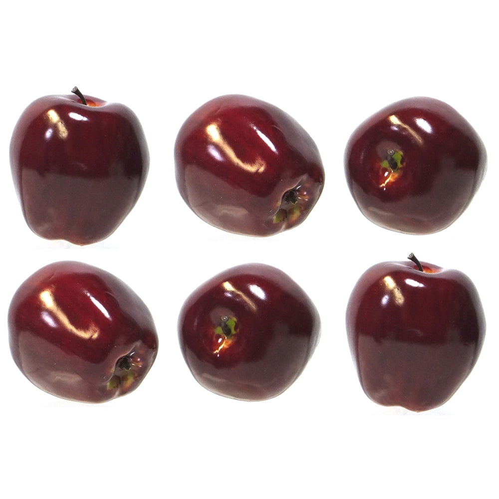 Vasefill 6-Pack Artificial Red Delicious Apple Apples Fruit Six Pieces ...