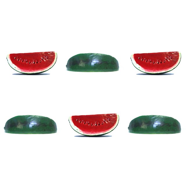 Vasefill 6-Pack Artificial Watermelon Slice Green Red Fruit Six Pieces ...