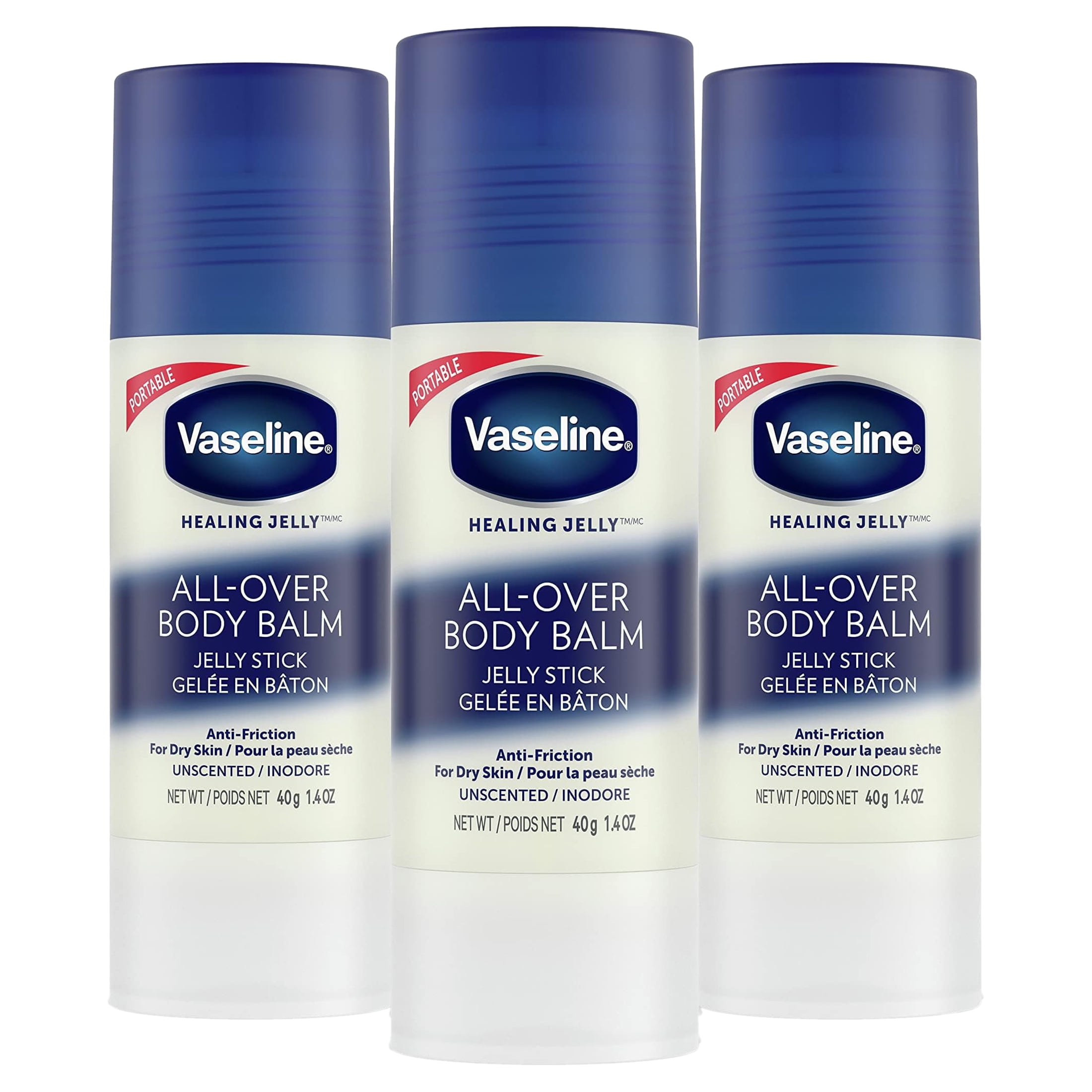 Vaseline Body Balm Stick for Dry Skin and Hard-to-Reach Spots 1.4 oz, 3 ...