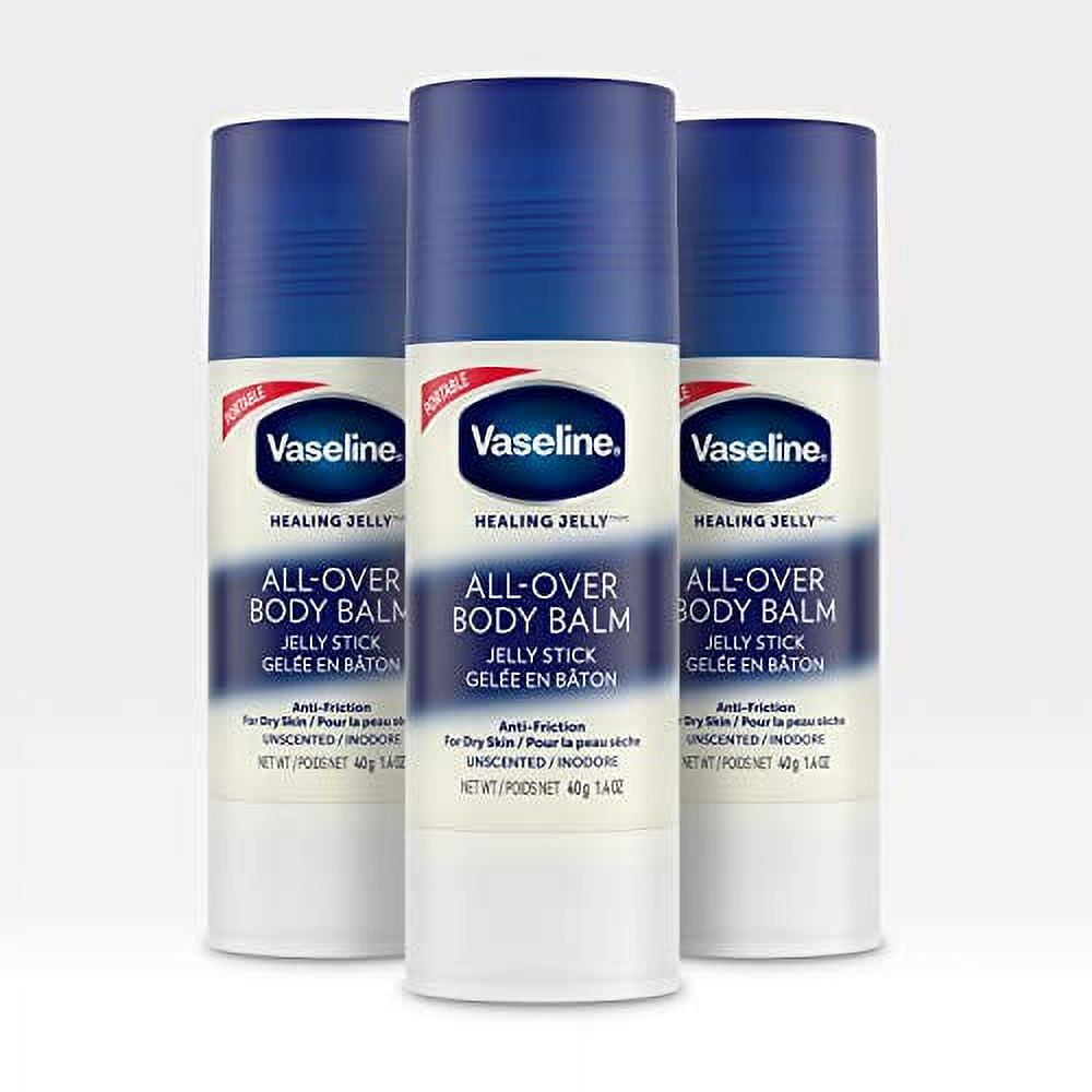 Vaseline Body Balm Stick 1.4 oz 3 Count, Anti-Friction, Unscented ...
