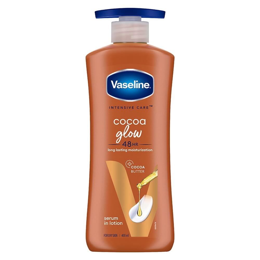 Vaseline Cocoa Glow Serum In Lotion, 400 ml | 100% Pure Cocoa & Shea ...