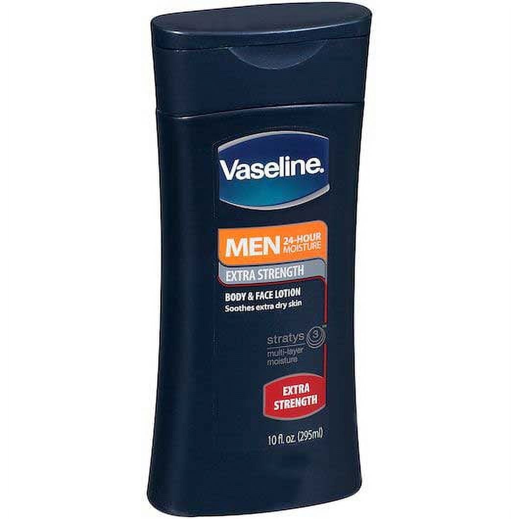 Vaseline Extra Strength Men Body and Face Lotion, 10 Fluid Ounce -- 6 ...