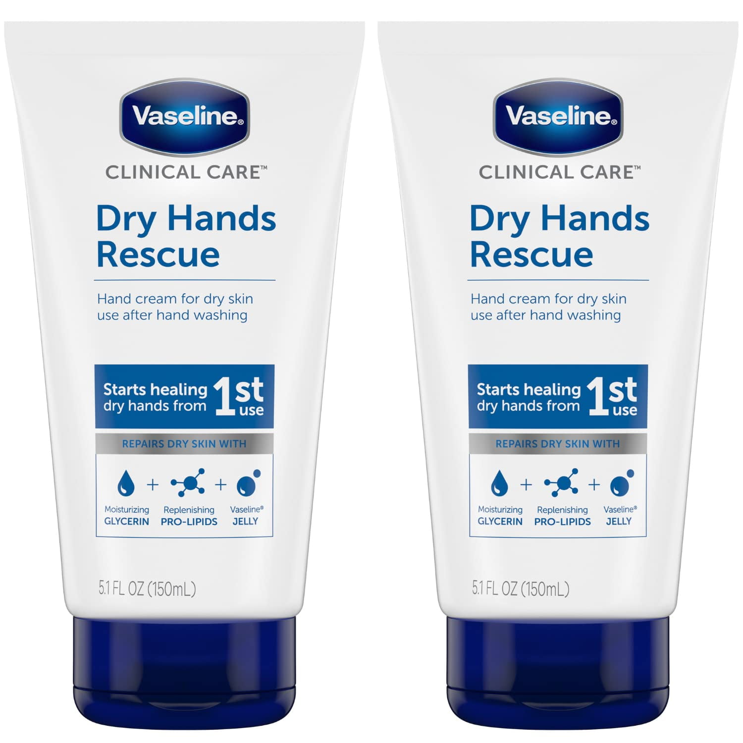 Vaseline Hand Cream, Clinical Care Dry Hands Rescue â€“ Fragrance-Free ...