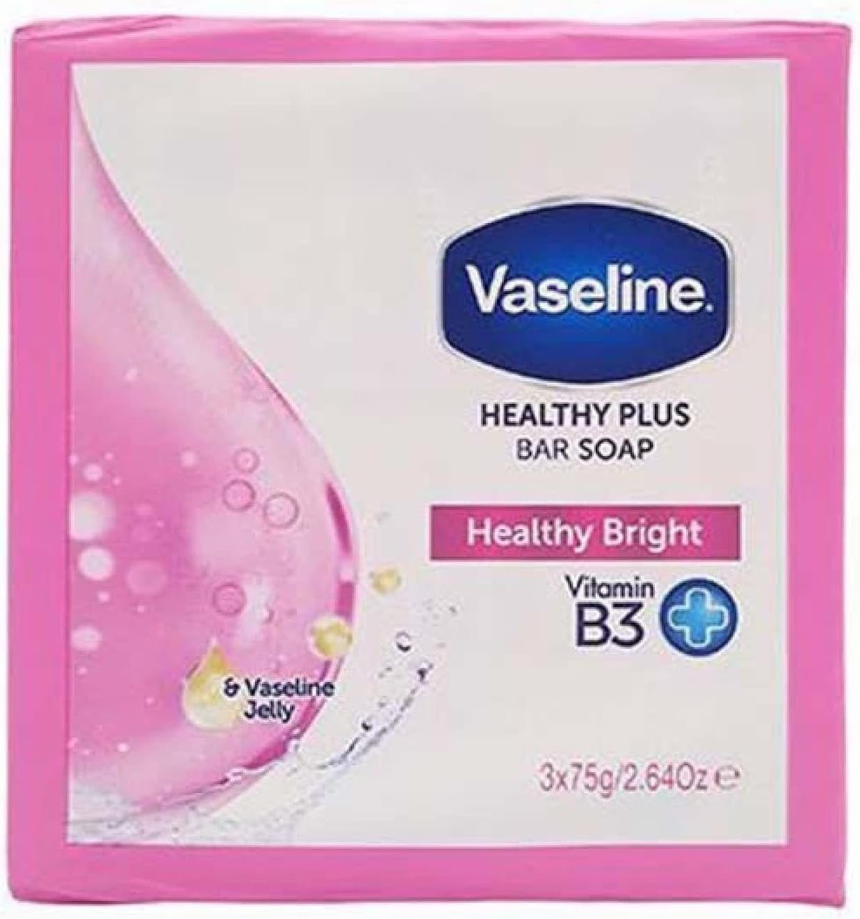 Brandclub - Vaseline Healthy Plus Bar Soap Healty Bright - 3 x 75 gram