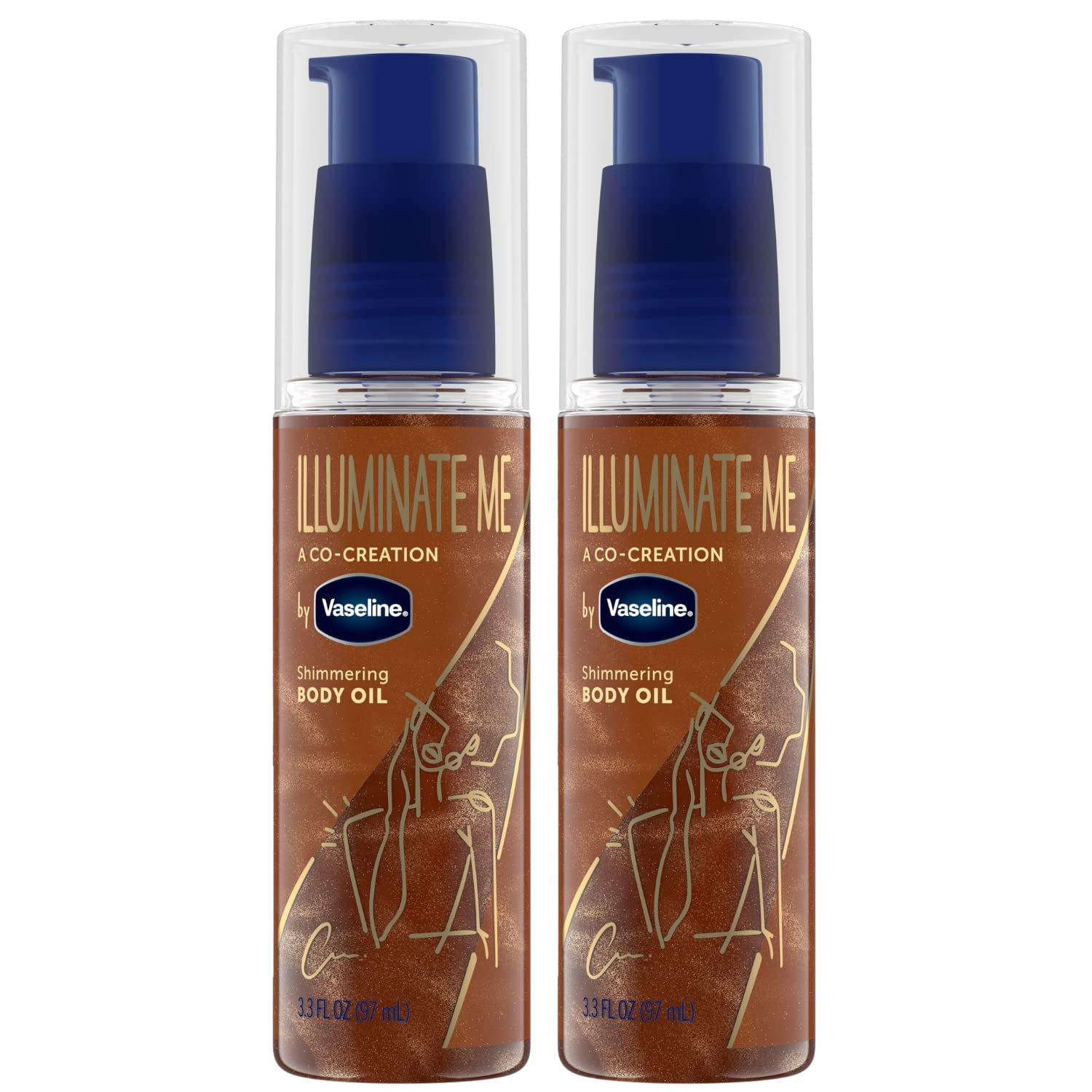 Vaseline Illuminate Me Body Oil - Shimmering Body Bronzer, Radiant Body ...