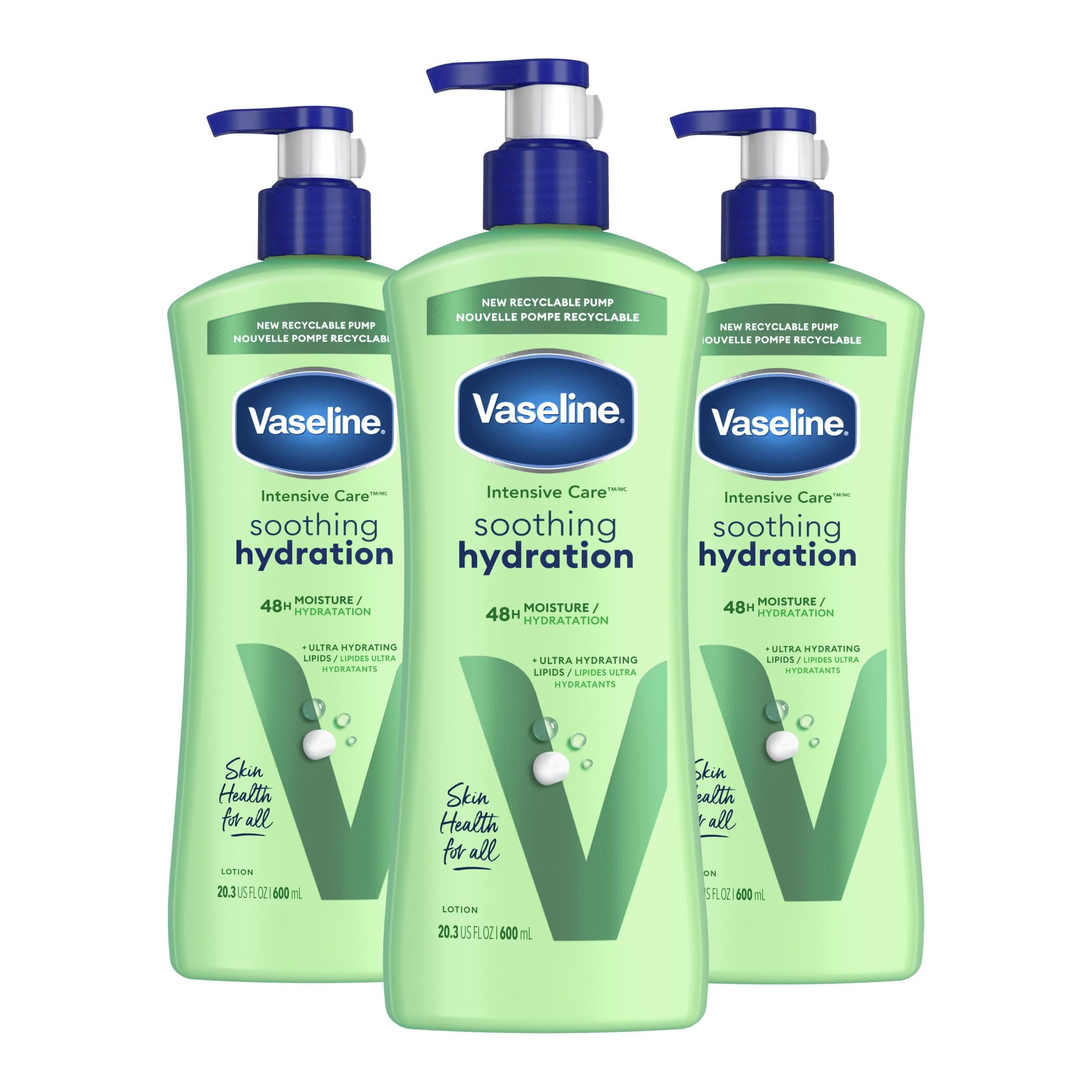 Vaseline Intensive Care Body Lotion for Dry Skin Soothing Hydration Lotion Made with Ultra ...
