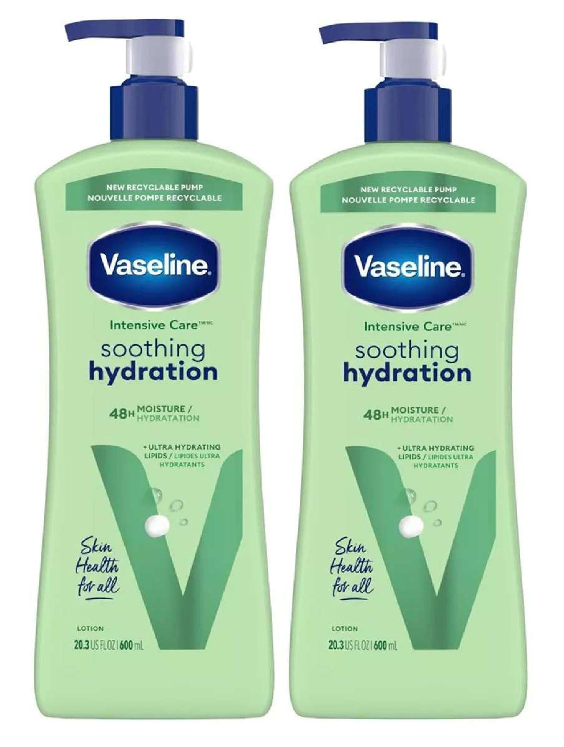 Vaseline Intensive Care Lotion 20.3oz Aloe Soothe Pump (Dry) (Pack of 2 ...