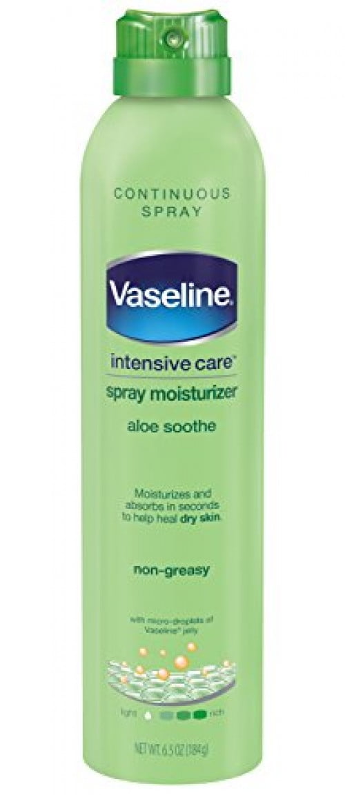 Vaseline Intensive Care Spray Moisturizer, Aloe Soothe, 6.5 oz, Non ...