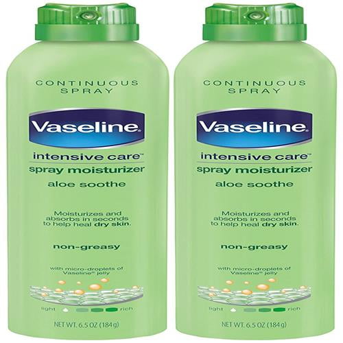 Vaseline Intensive Care Spray Moisturizer, Aloe Soothe Spray Lotion ...