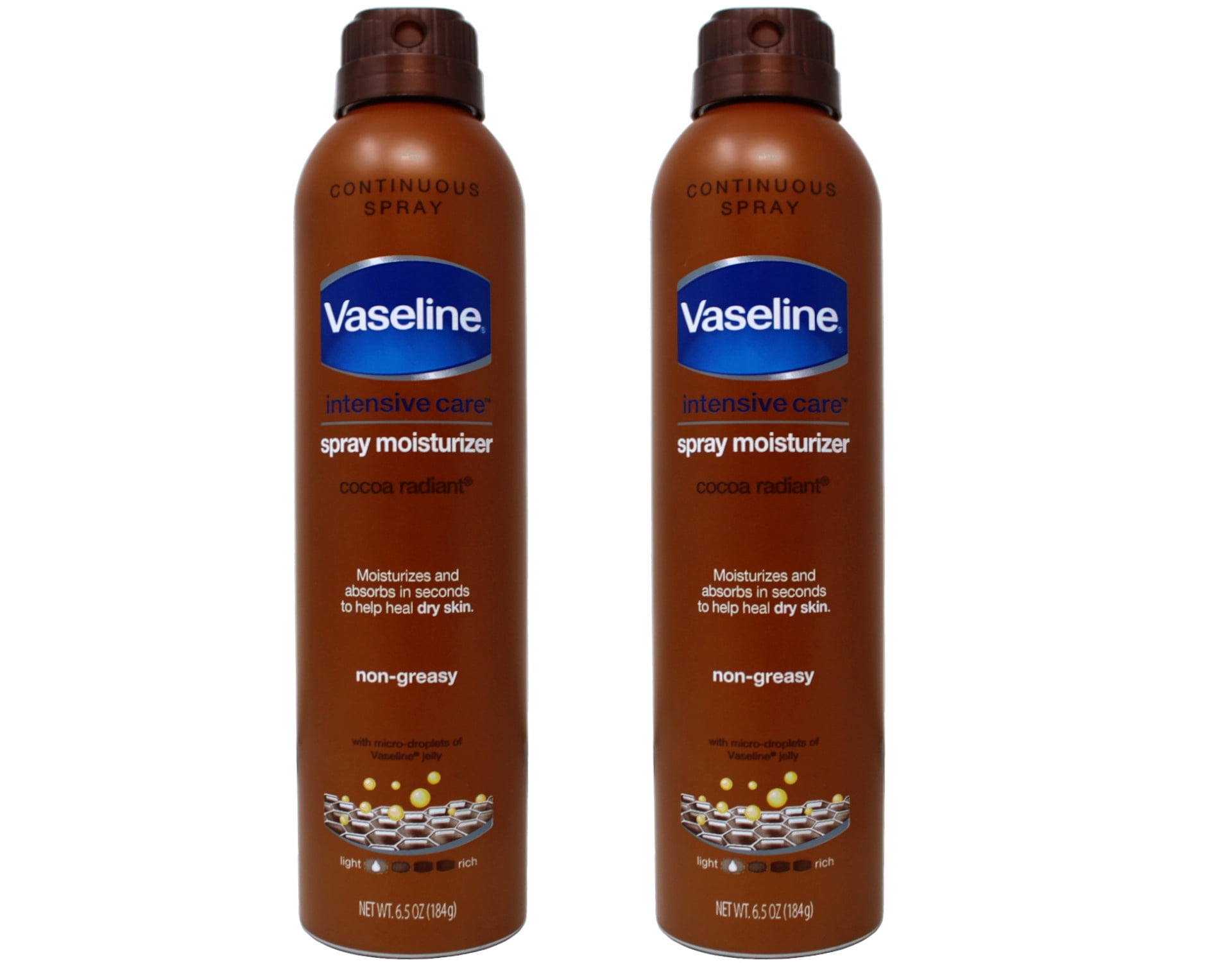 Vaseline Intensive Care Spray Moisturizer Cocoa Radiant, 6.5 Oz., Pack ...