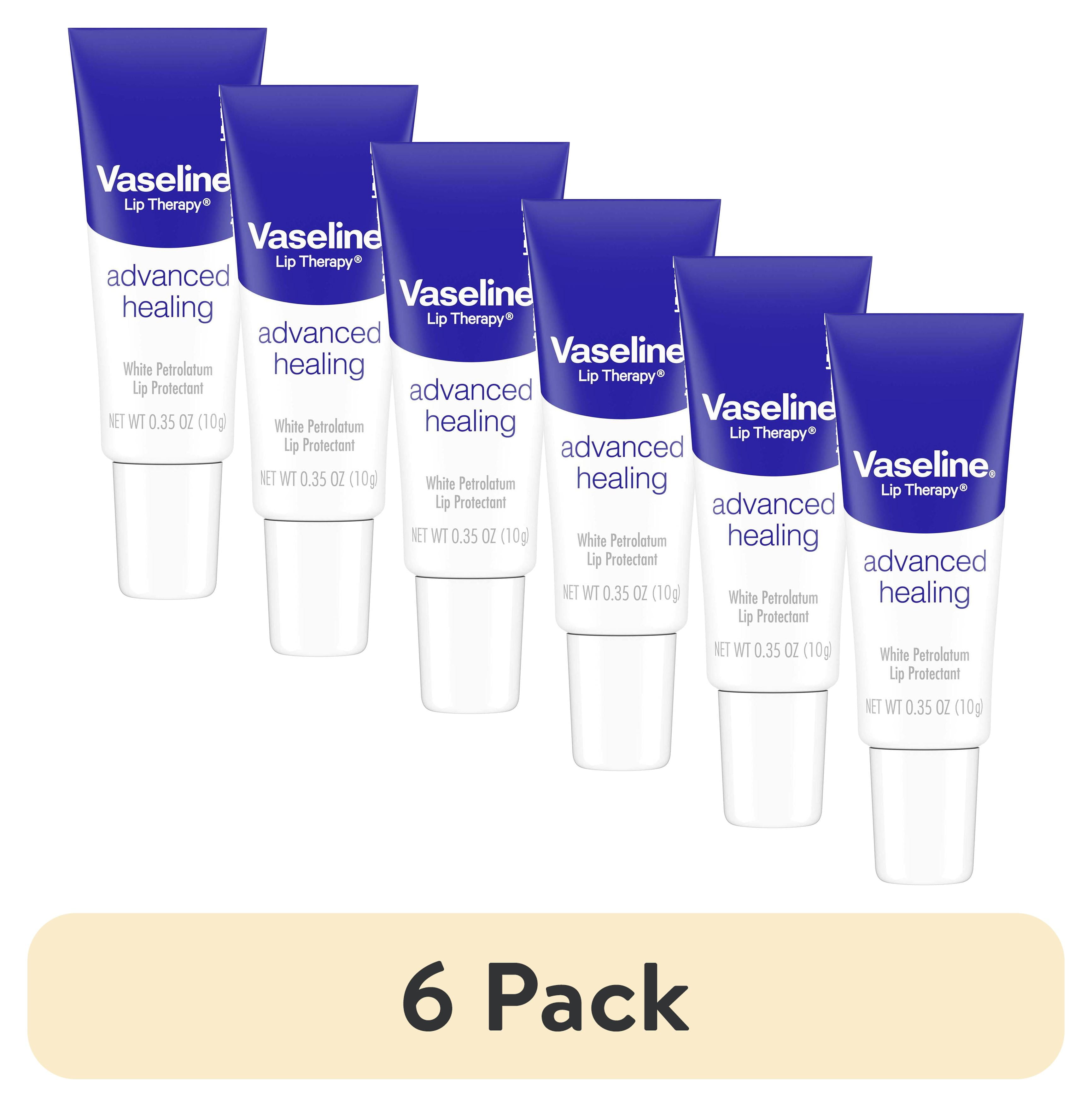 (6 pack) Vaseline Lip Therapy Advanced Healing Unscented Lip Balm Tube ...