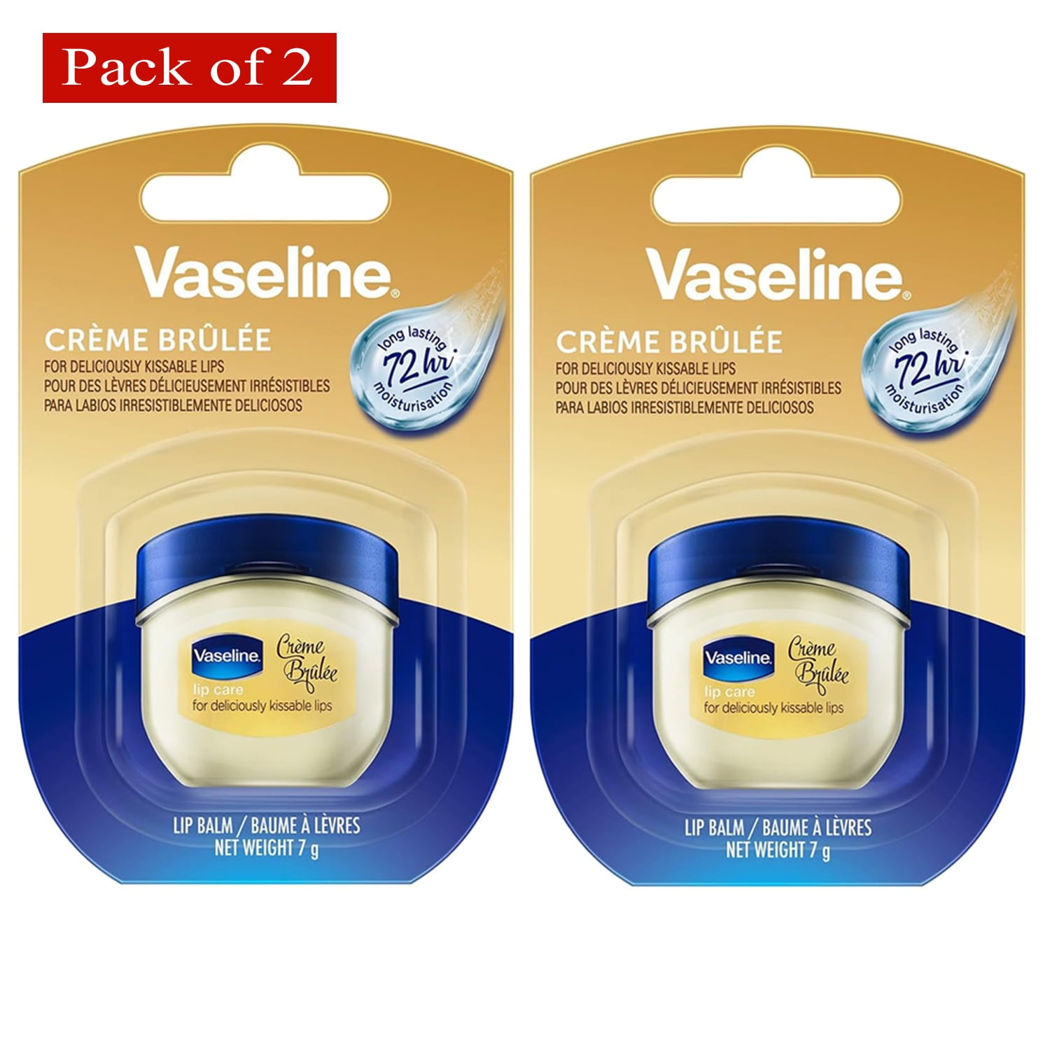 Vaseline Lip Therapy Crème Brulee Mini, Lip Balm, 7g (PACK OF 2 ...