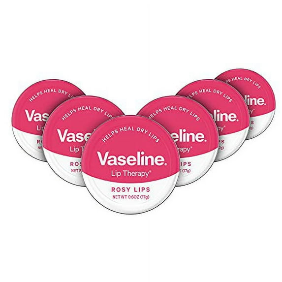 Vaseline Lip Therapy Lip Balm Tin Rosy Lips 0.6 oz 6 Count - Walmart.com