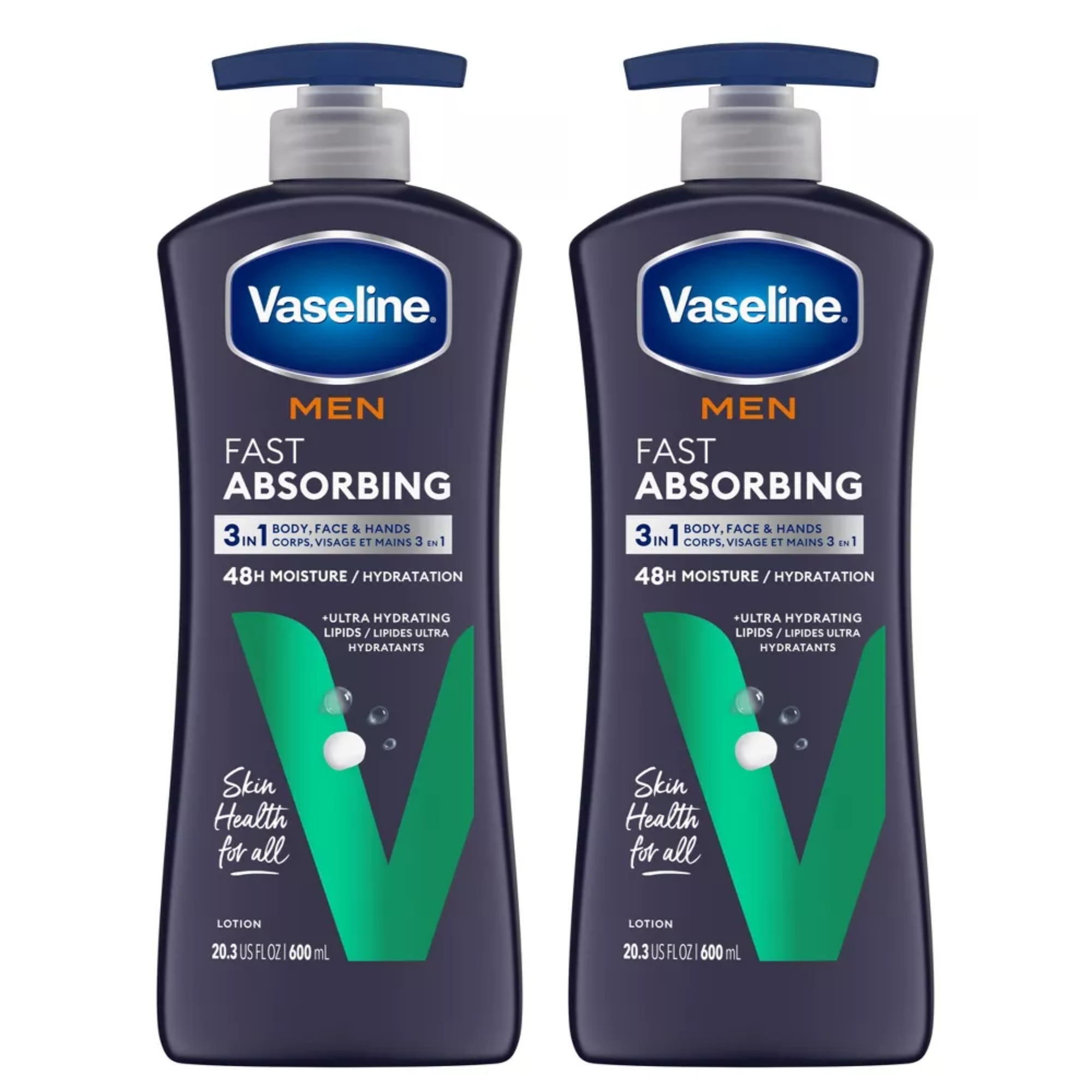 Vaseline Men Fast Absorbing Non Greasy Body Face and Hand Lotion All ...