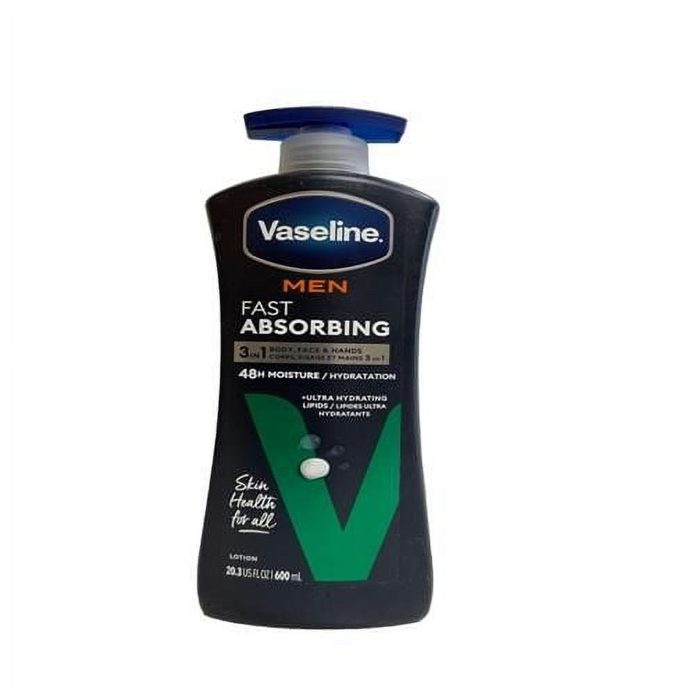 Vaseline Men Healing Moisture Body Lotion, Fast Absorbing, 20.3 Oz ...
