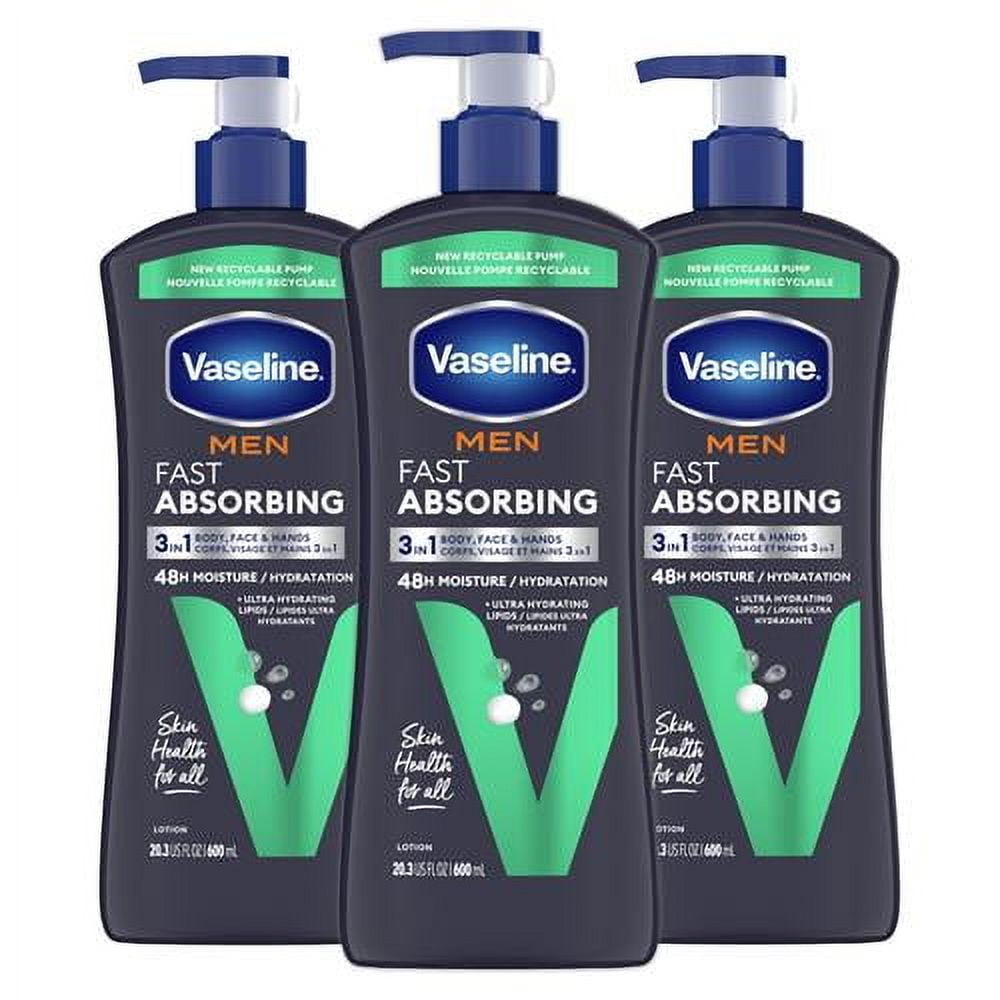 Vaseline Mens Healing Moisture Hand & Body Lotion For Dry Or Cracked ...