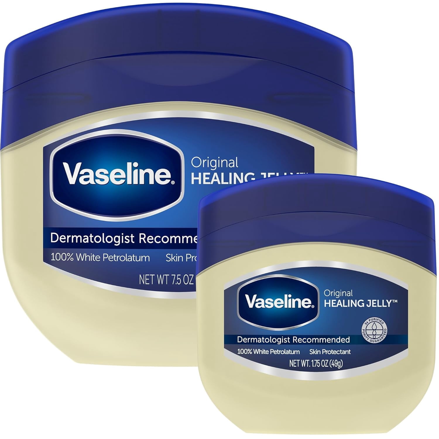 Vaseline Original Petroleum Jelly Variety Pack, 2 Sizes (7.5 Oz & 1.75 ...