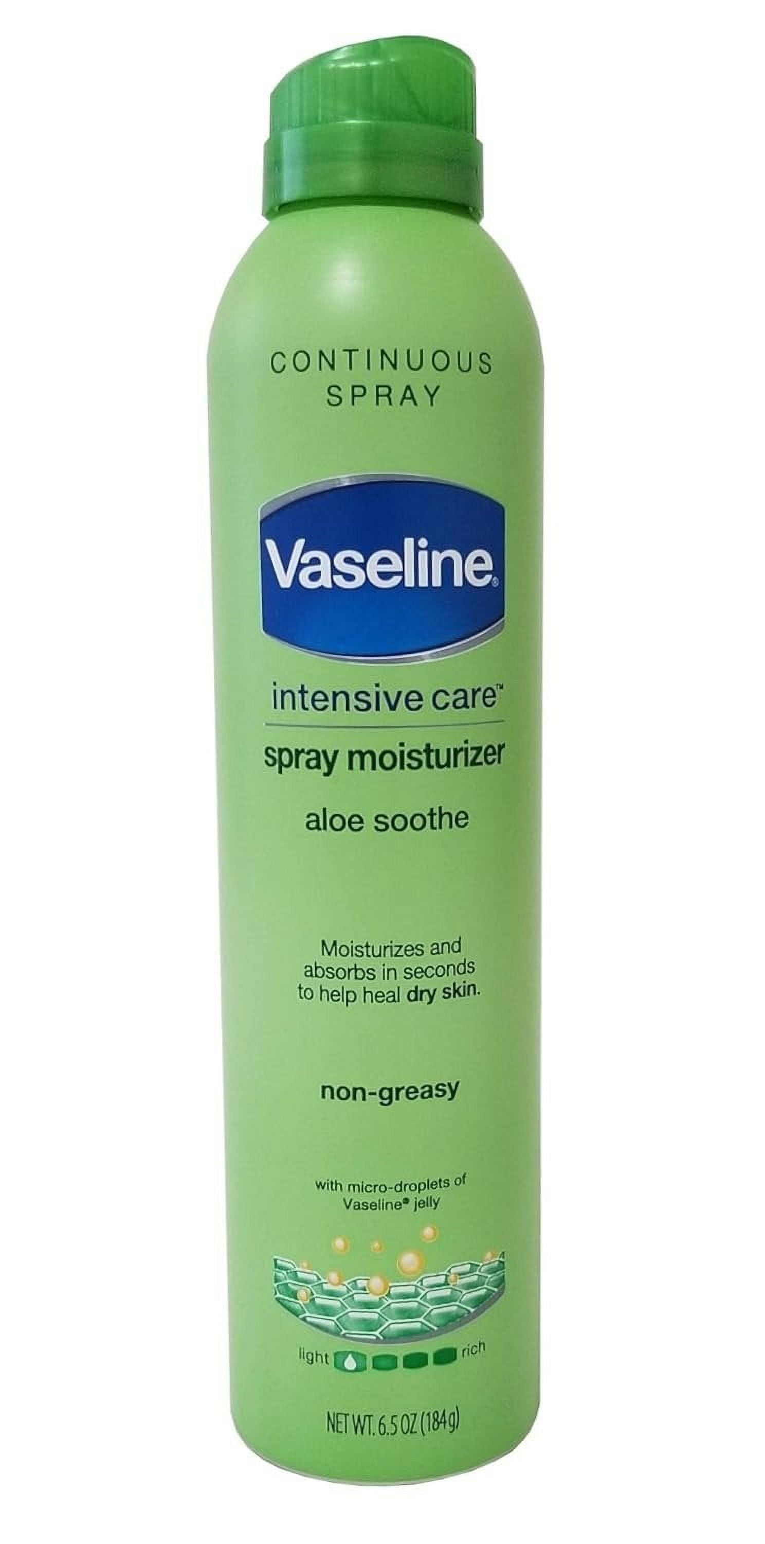 Vaseline Spray & Go Moisturizer Aloe Fresh 6.5 OZ Pack of 2 - Walmart.com