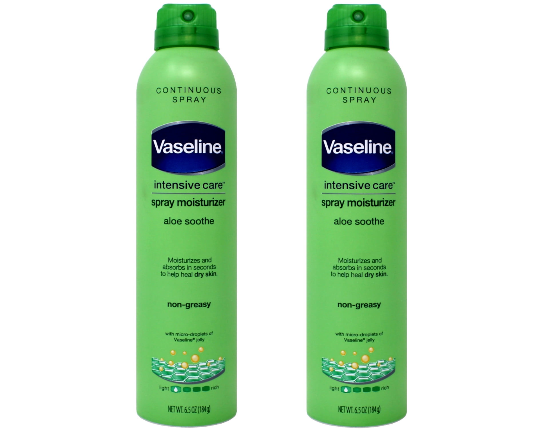 Vaseline Spray & Go Moisturizer, Aloe Fresh, 6.5 oz Pack of 2 - Walmart.com