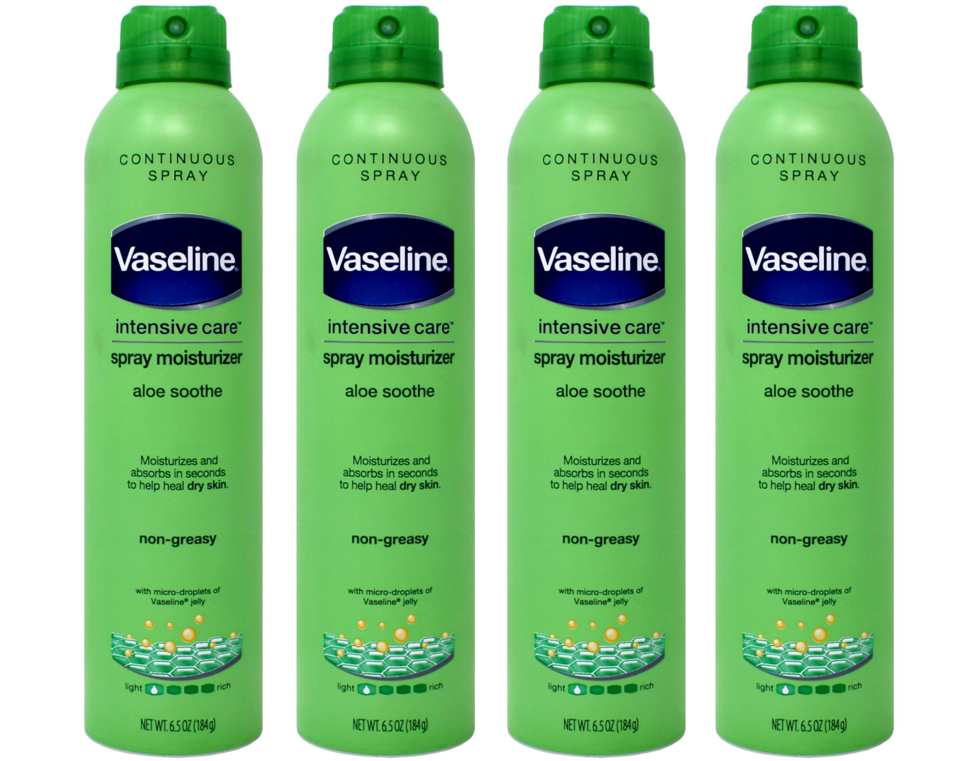 Vaseline Aloe Fresh Moisturizing Spray & Go Moisturiser, Non-Greasy ...