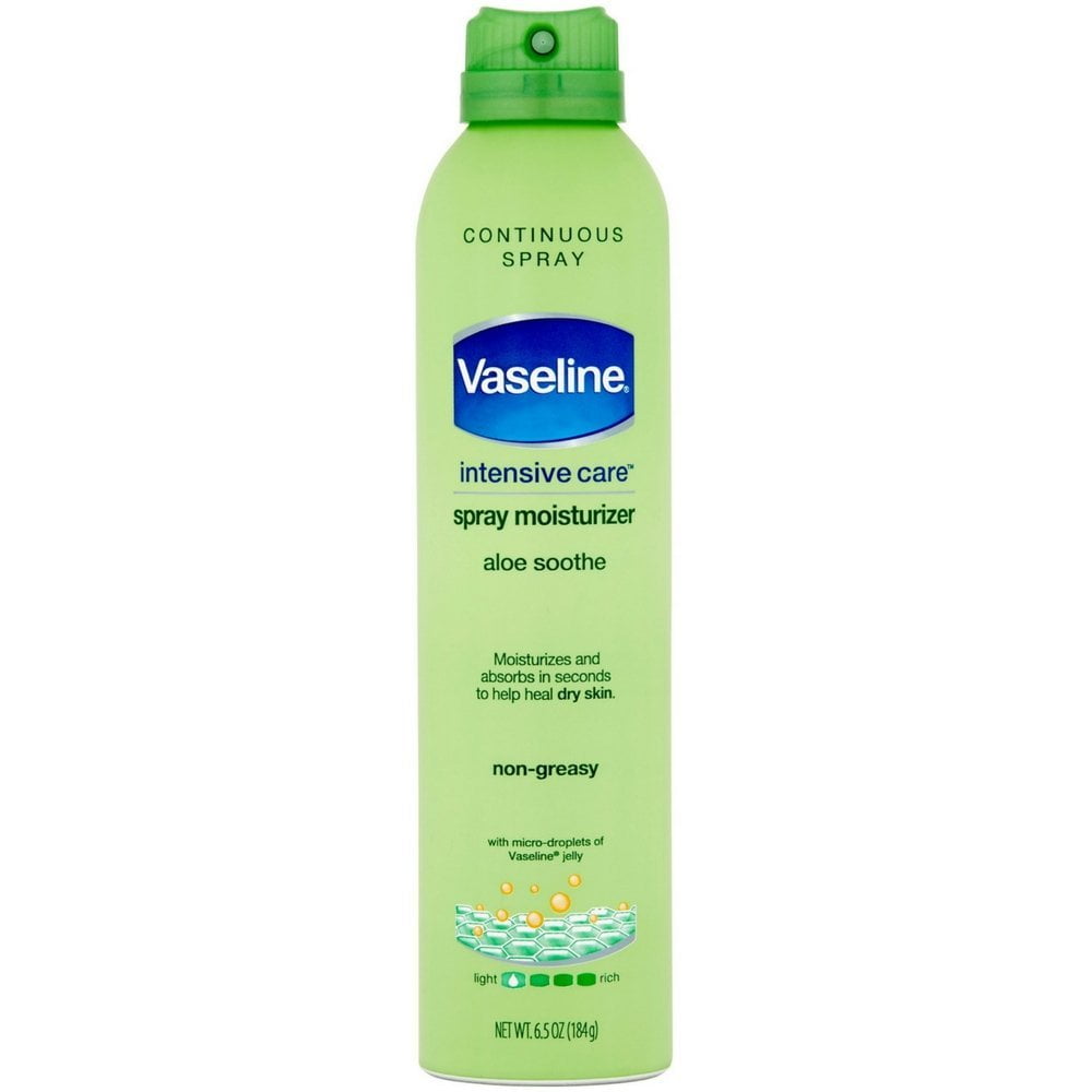 Vaseline Spray & Go Moisturizer, Aloe Fresh, 6.5 oz Pack of 6 - Walmart.com