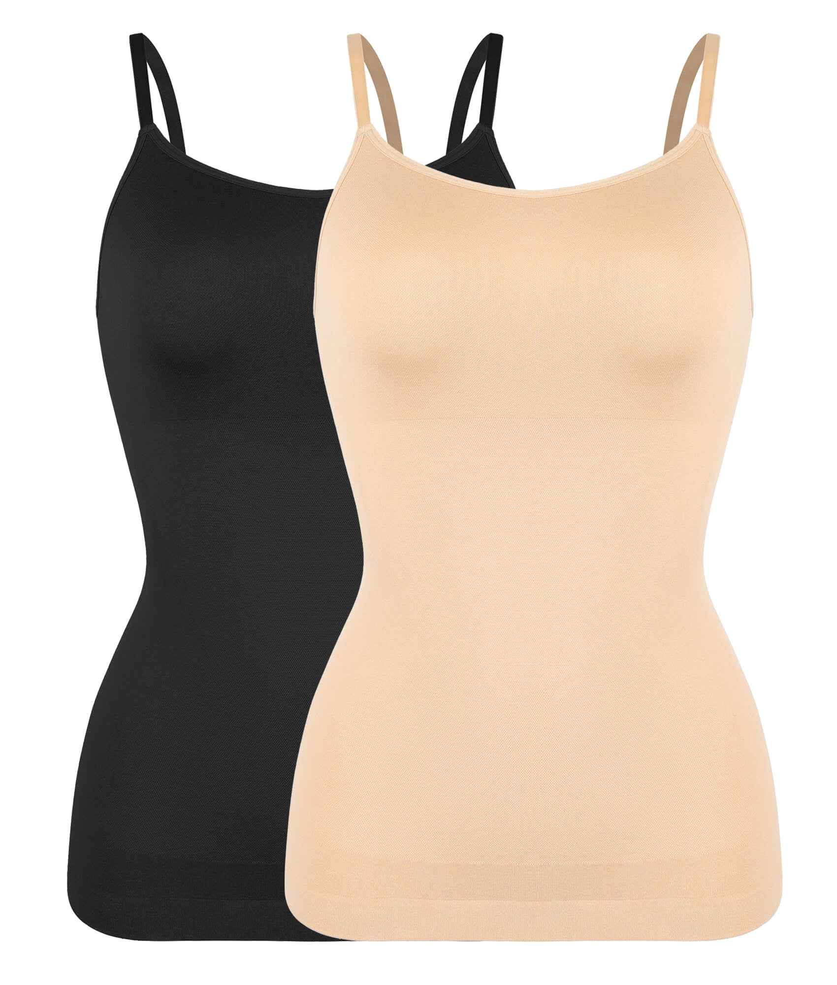 Vaslanda 2 Packs Camisole for Women Tummy Control Cami Shaper Seamless ...
