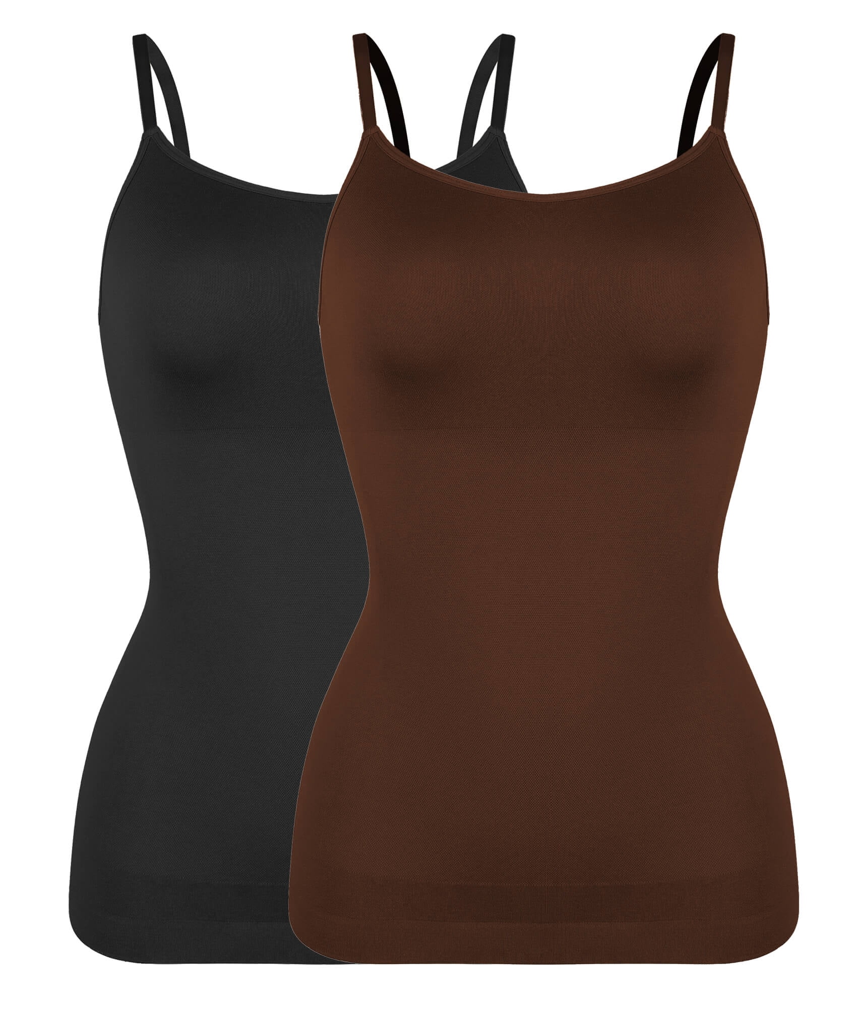 Vaslanda 2 Packs Camisole for Women Tummy Control Cami Shaper Seamless ...