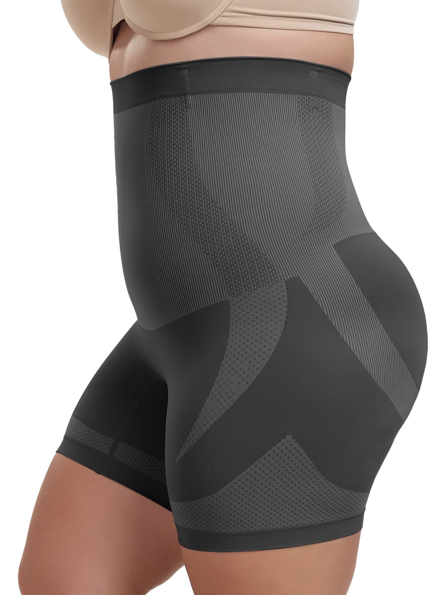 Vaslanda Plus Size Shapewear High Waisted Body Shaper Shorts for Women ...