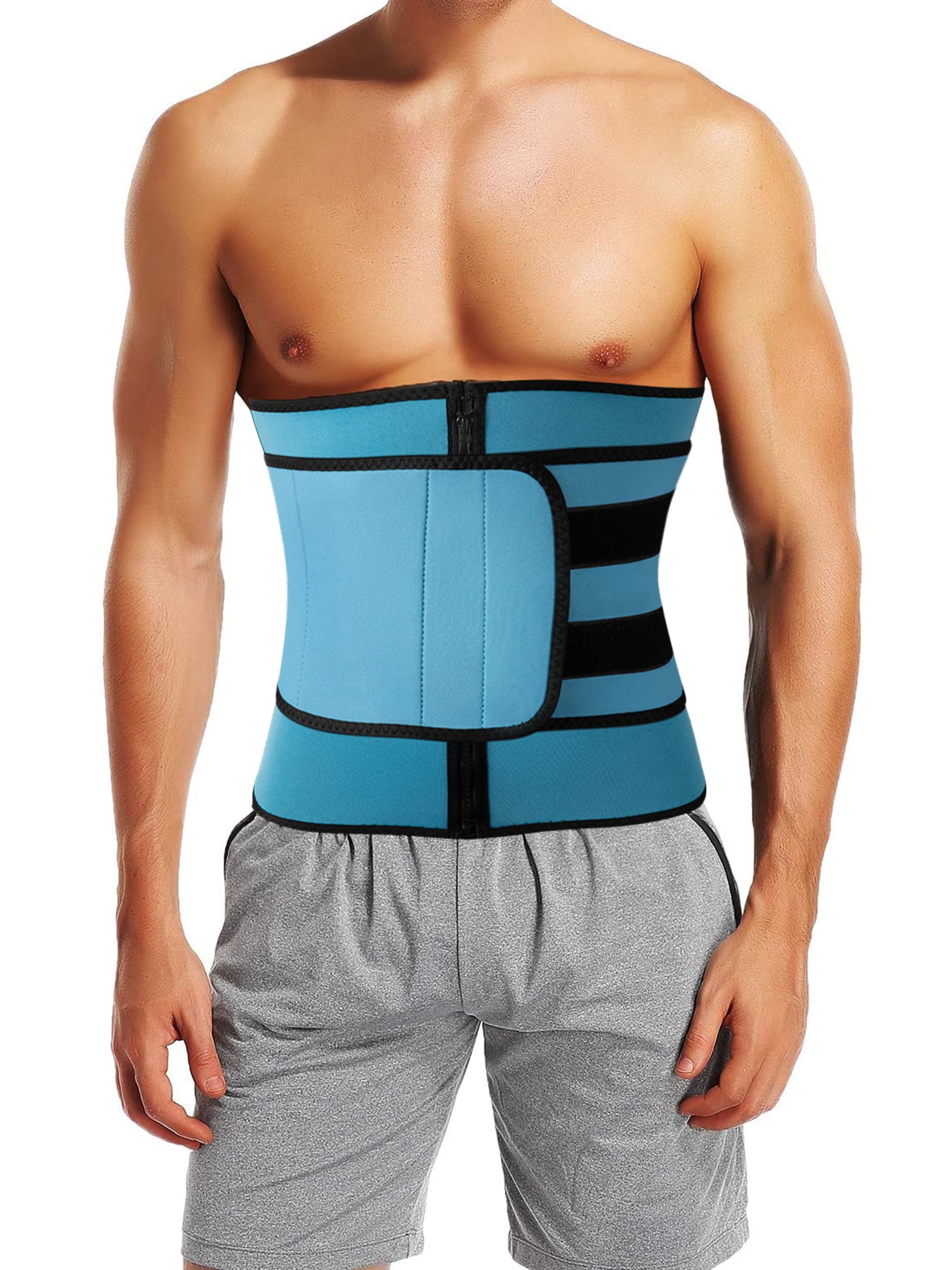 Vaslanda Sweat Sauna Belt for Men Waist Trainer Corset Fitness Weight ...