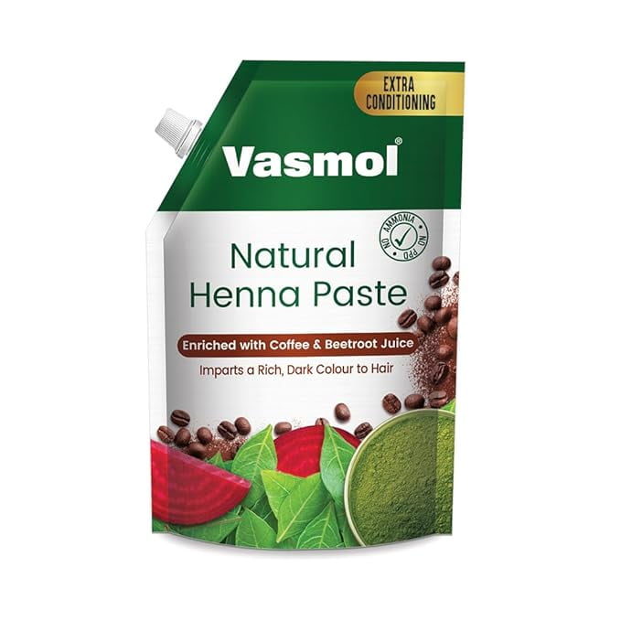 Vasmol Natural Henna Paste II Ready to use Henna Paste II Natural Brown ...