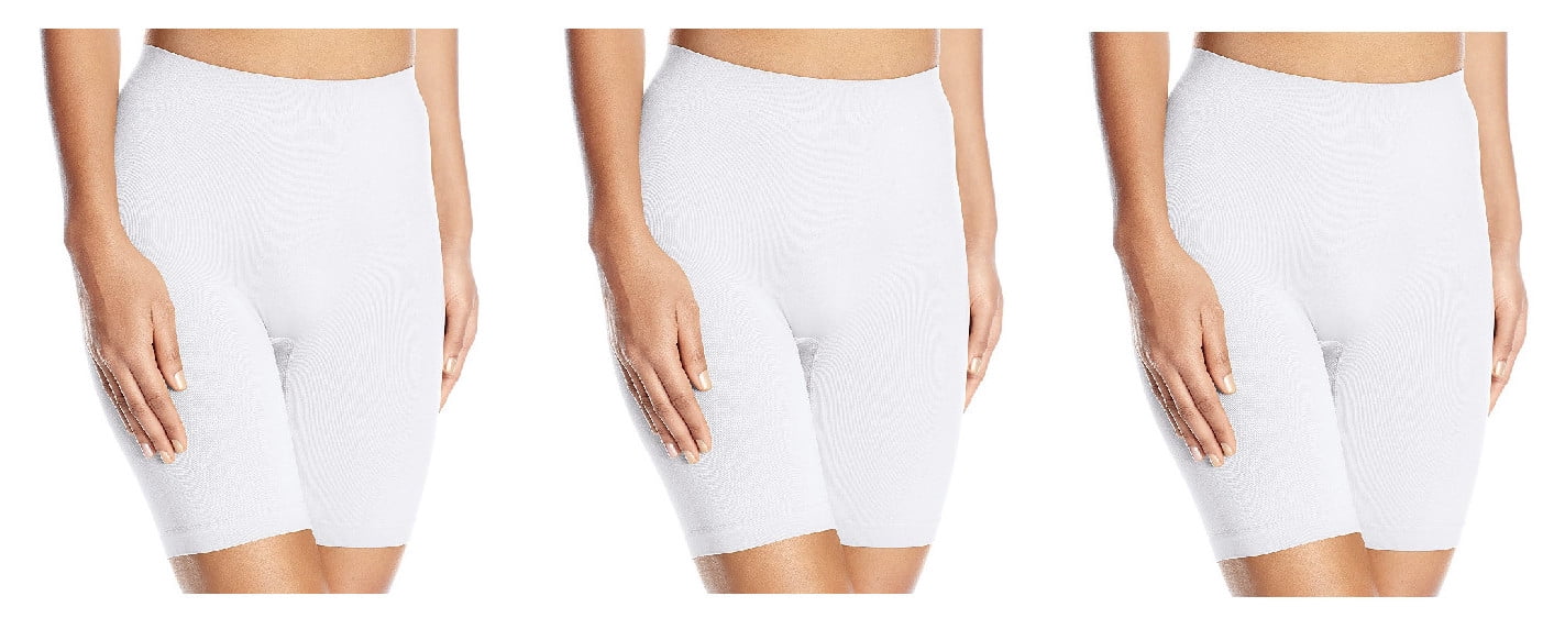 Vassarette Women's Plus Size Comfortably Smooth Slip Short, 3-Pack ...