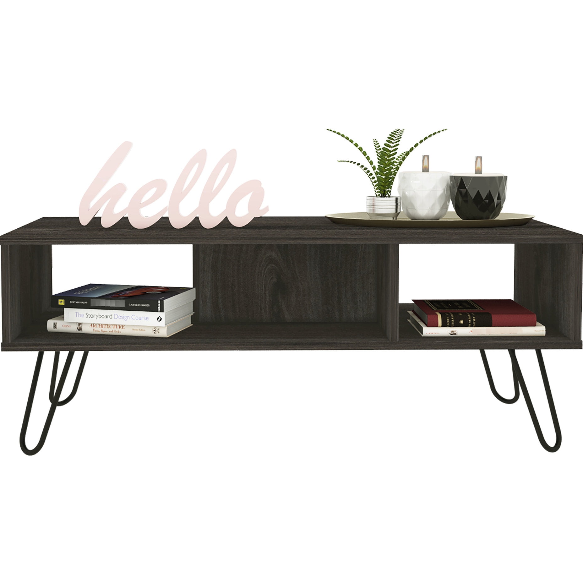 Vassel Coffee Table | With Two Shelves for Storage, Ideal for Living ...