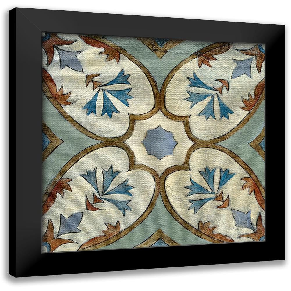 Vassileva, Silvia 15x15 Black Modern Framed Museum Art Print Titled - Old World Tile IV ...