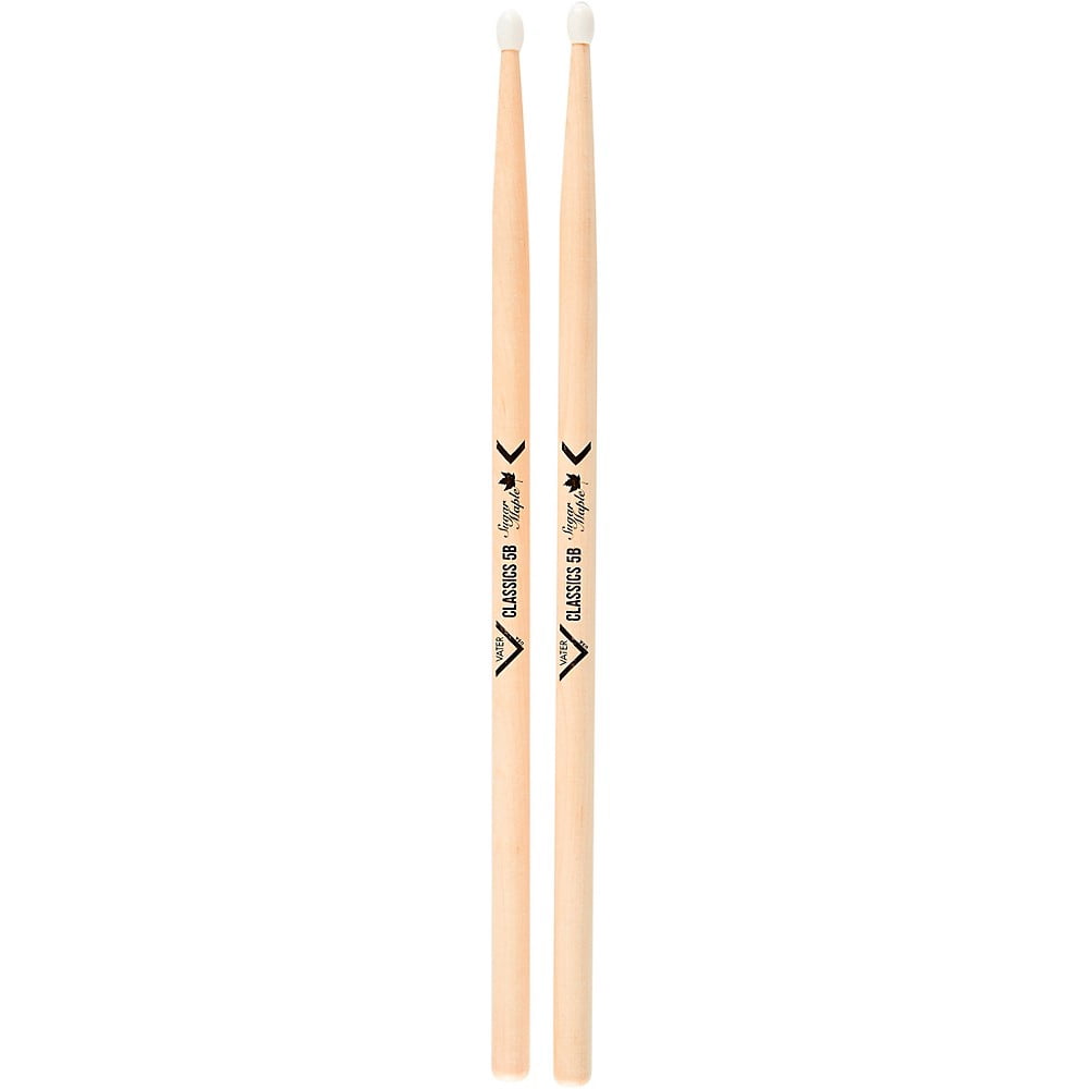 Vater Classics Series Sugar Maple Drum Sticks 5B Nylon - Walmart.com