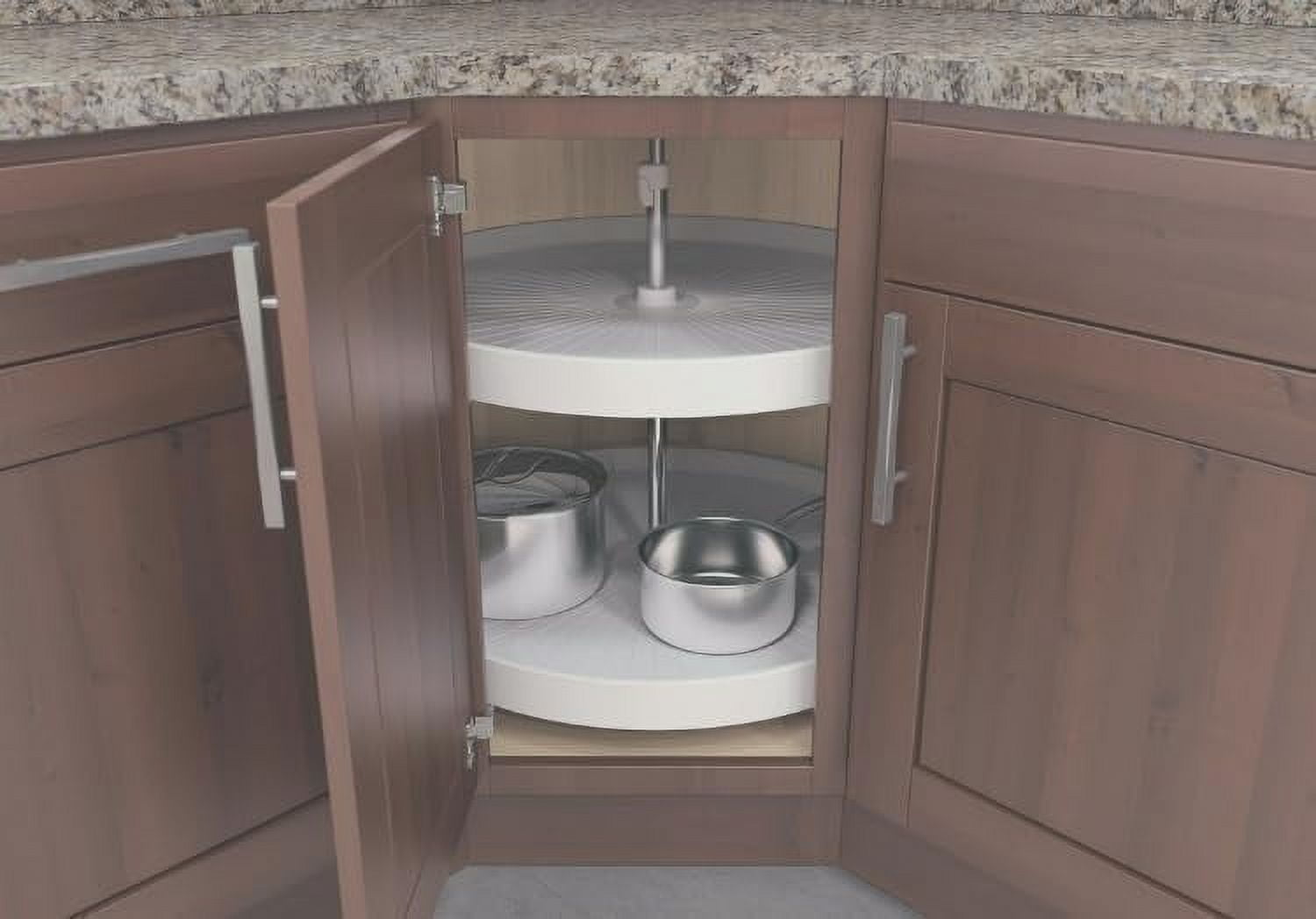 Vath-Sagel Polymer Full-Round Independently Rotating 2-Shelf Lazy Susan ...