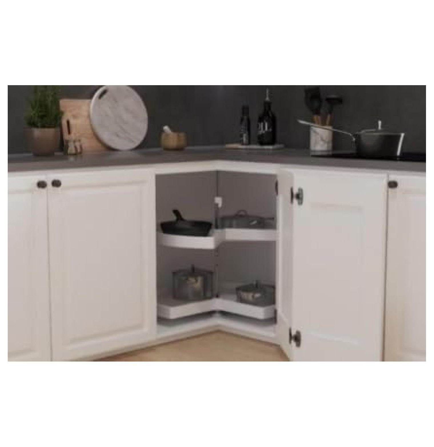 Vath-Sagel Polymer Kidney Shaped Independently Rotating 2-Shelf Lazy ...