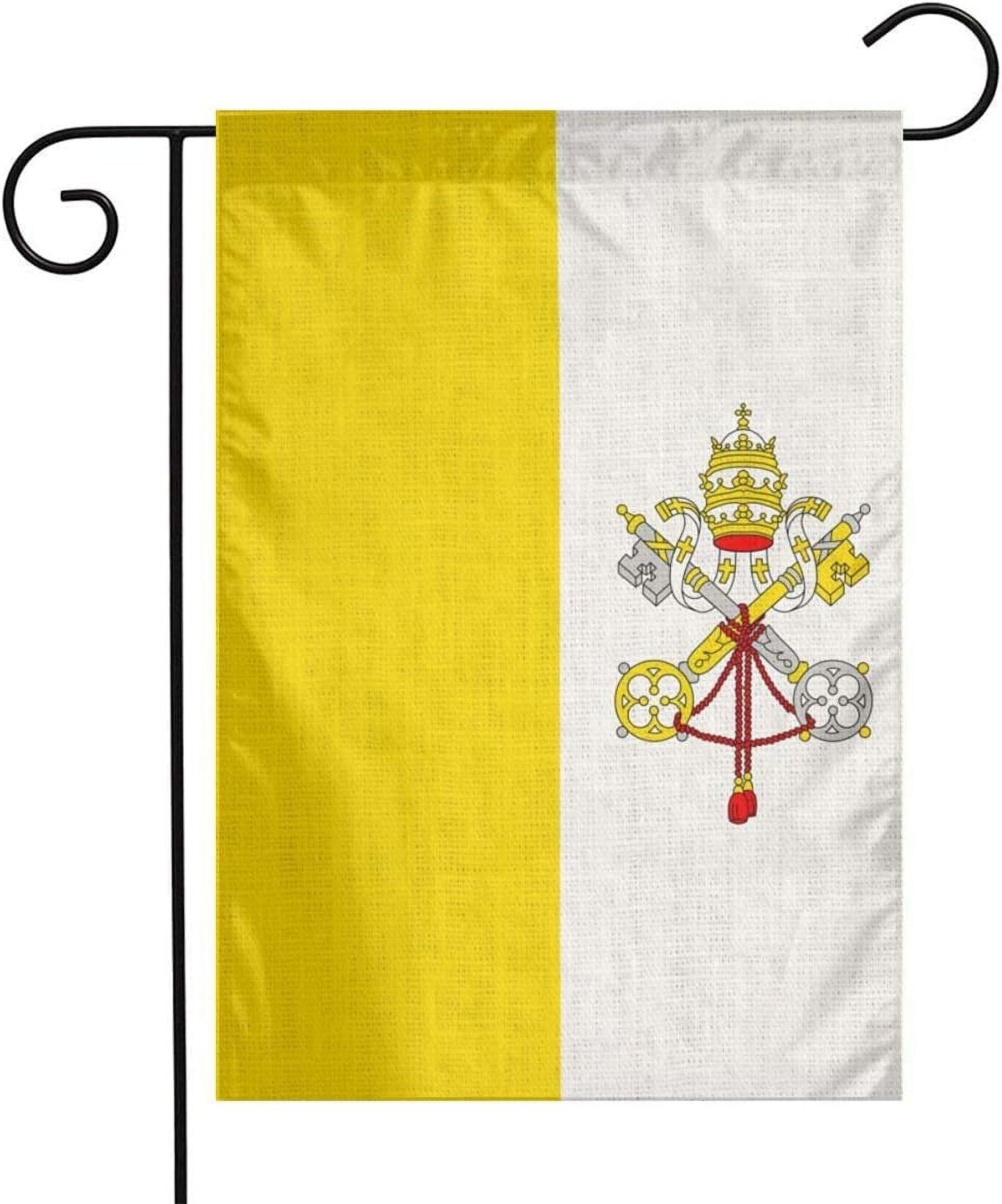 Vatican City Flag Flax Nylon Linen Fabric Garden Flag Farmhouse ...