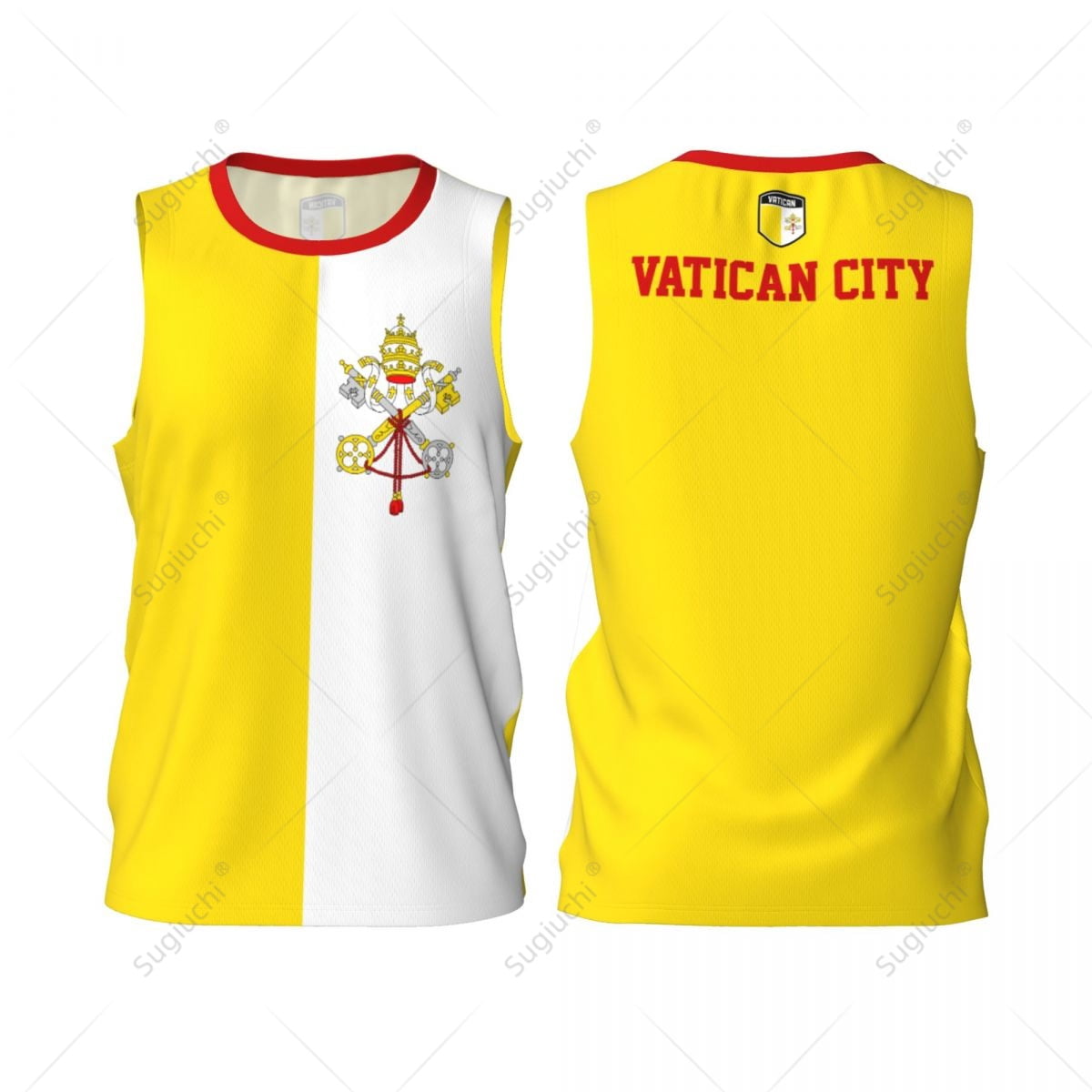 Vatican City Flag Men Basketball Sports Jersey Running Fitness ...