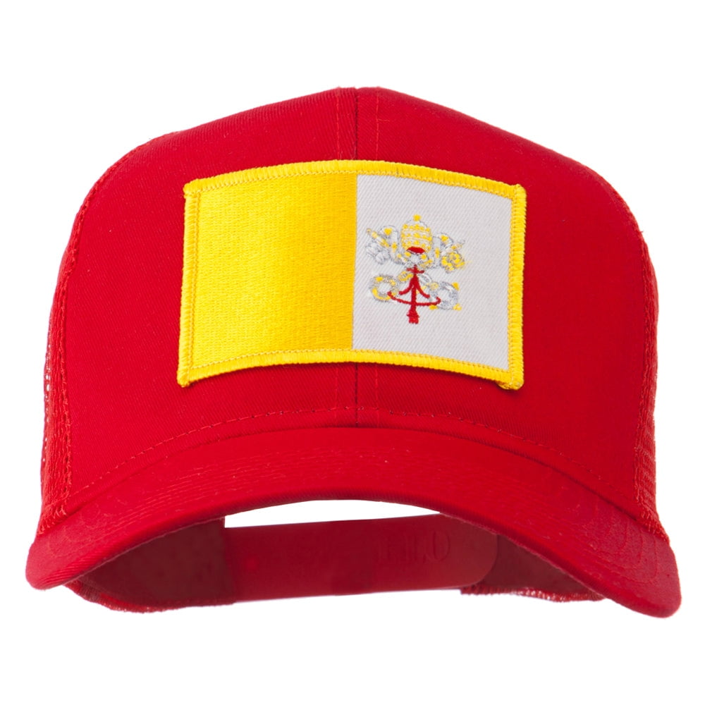 Vatican City Flag Patched Mesh Cap - Red OSFM - Walmart.com