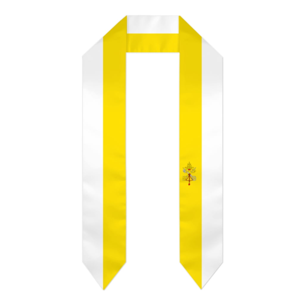 Vatican City Flag Thick Graduation Sash Stole Scarf Double Sided Honor ...