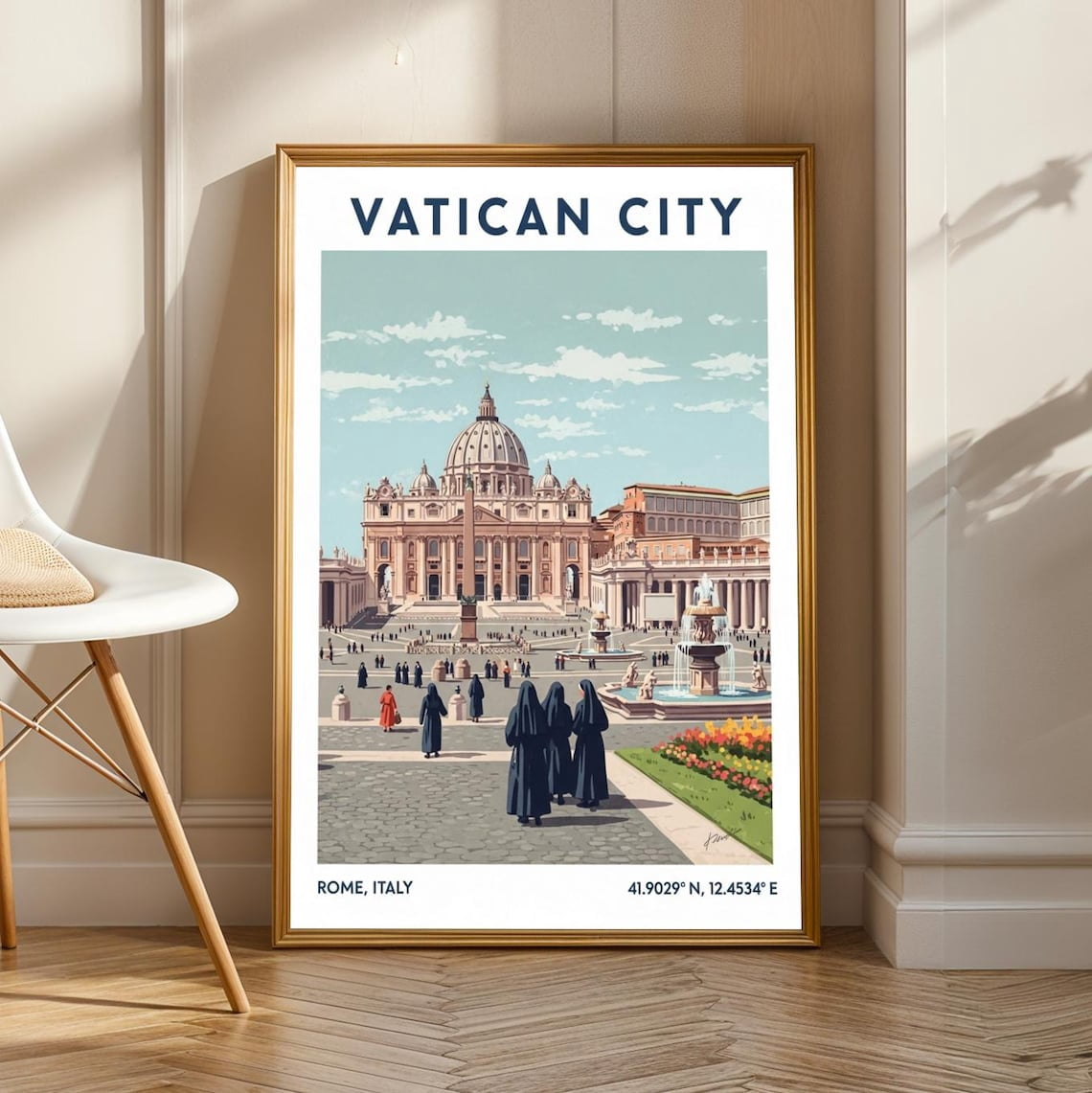 Vatican City St. Peter'S Basilica Art Print: Vintage Italian Travel ...
