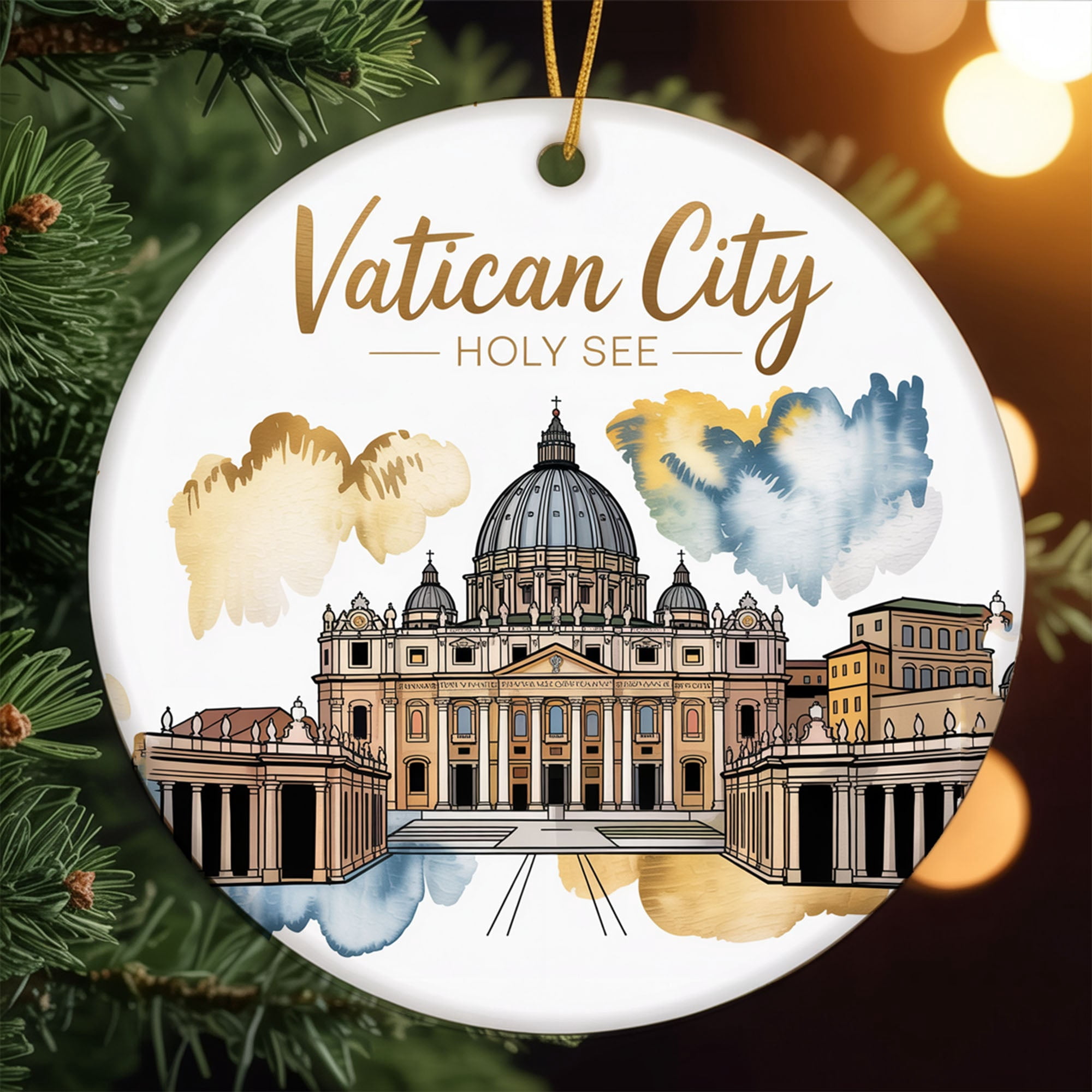 Vatican City, Vatican Ceramic Ornament, Travel Souvenir - Personalized ...