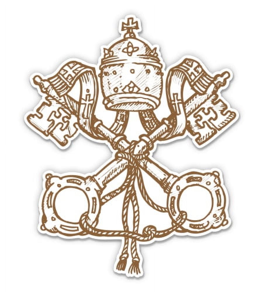 Vatican Symbol - 12" Vinyl Sticker Waterproof Decal - Walmart.com
